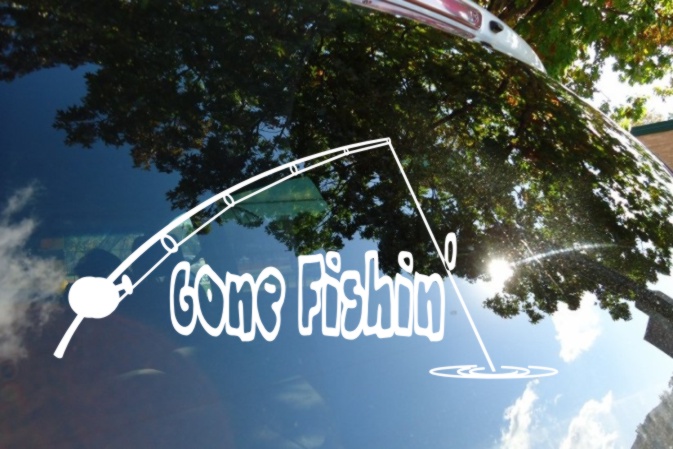 Gone Fishing Decal